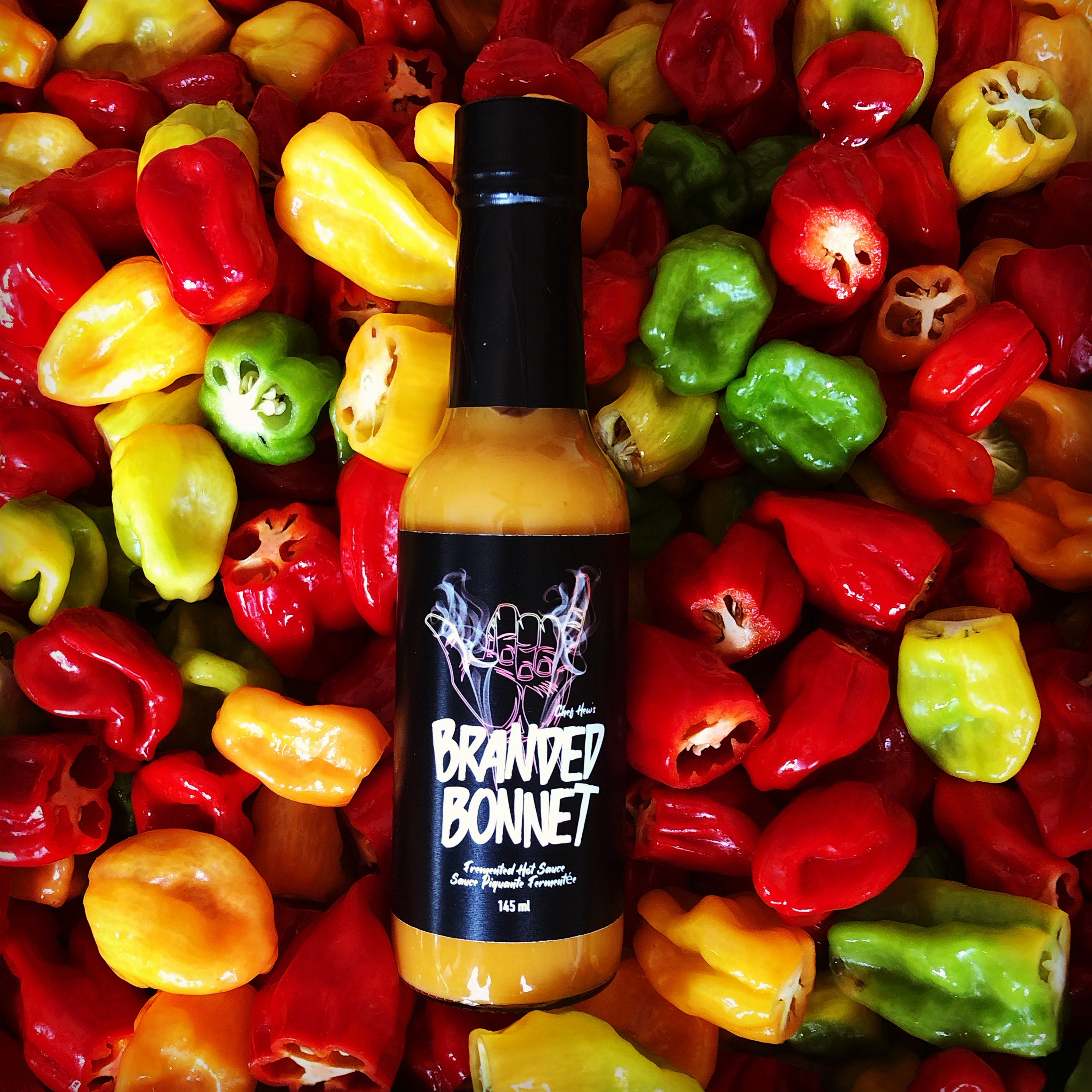 Branded Bonnet Hot Sauce – Chef Hew's